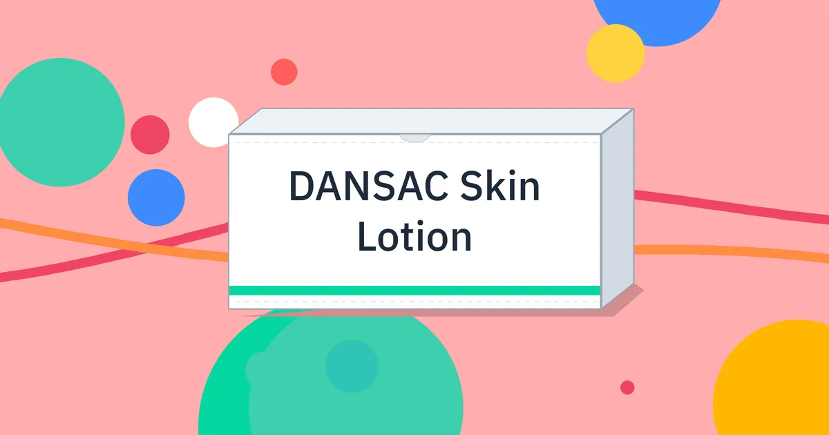 Symbolbild: Packung mit der Aufschrift DANSAC Skin Lotion (PZN 01066082) – Verfügbarkeit und Bezug in Apotheken in Frankfurt am Main