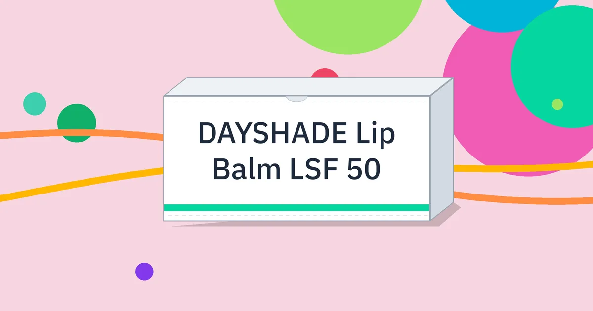 Symbolbild: Packung mit der Aufschrift DAYSHADE Lip Balm LSF 50 (PZN 19508103) – Verfügbarkeit und Bezug in Apotheken in Frankfurt am Main