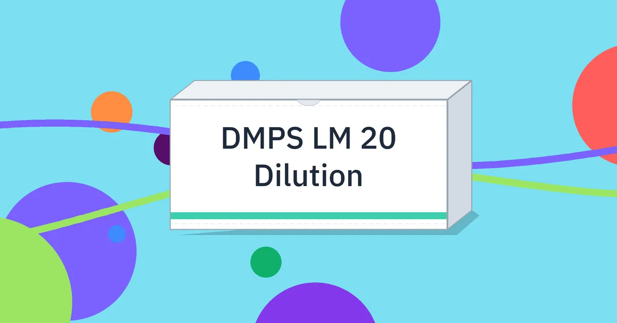 Symbolbild: Packung mit der Aufschrift DMPS LM 20 Dilution (PZN 13466154) – Verfügbarkeit und Bezug in Apotheken in Frankfurt am Main