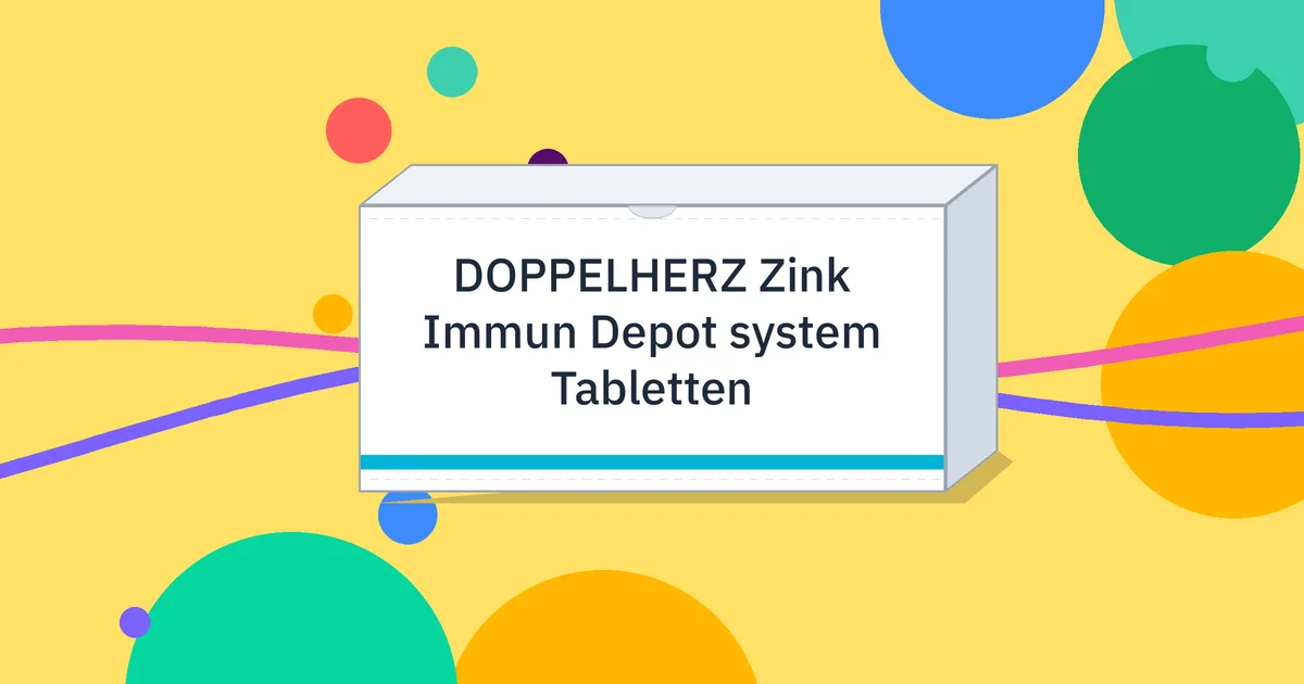 Symbolbild: Packung mit der Aufschrift DOPPELHERZ Zink Immun Depot system Tabletten (PZN 15611560) – Verfügbarkeit und Bezug in Apotheken in Frankfurt am Main