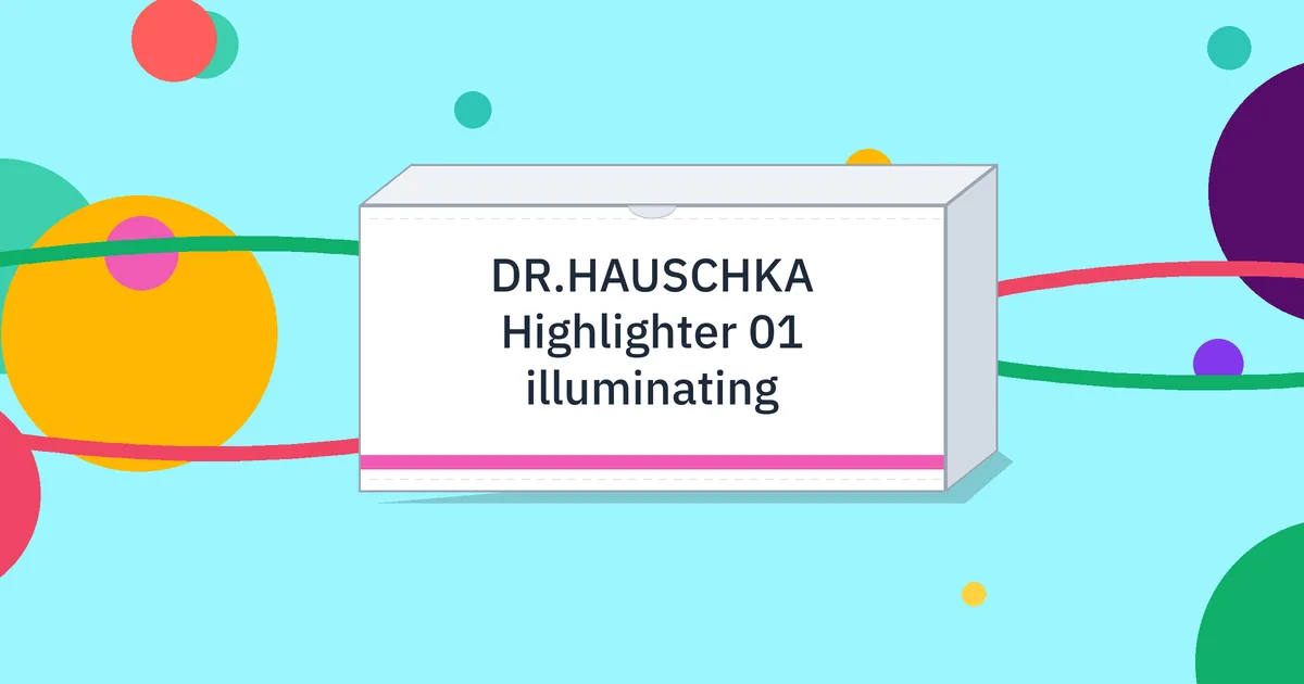 Symbolbild: Packung mit der Aufschrift DR.HAUSCHKA Highlighter 01 illuminating (PZN 18651123) – Verfügbarkeit und Bezug in Apotheken in Frankfurt am Main