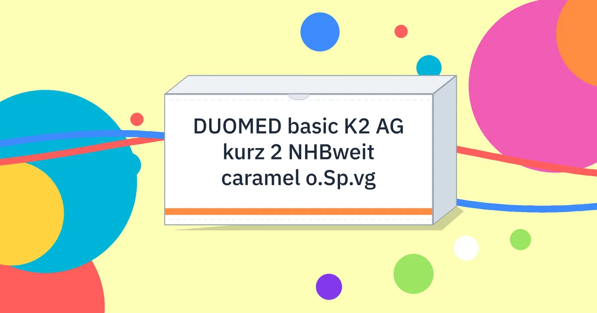 Symbolbild: Packung mit der Aufschrift DUOMED basic K2 AG kurz 2 NHBweit caramel o.Sp.vg (PZN 20908322) – Verfügbarkeit und Bezug in Apotheken in Frankfurt am Main