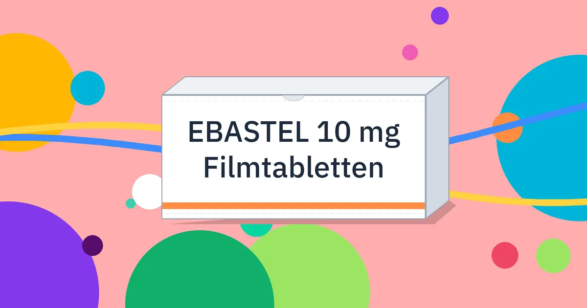 Symbolbild: Packung mit der Aufschrift EBASTEL 10 mg Filmtabletten (PZN 04260287) – Verfügbarkeit und Bezug in Apotheken in Frankfurt am Main