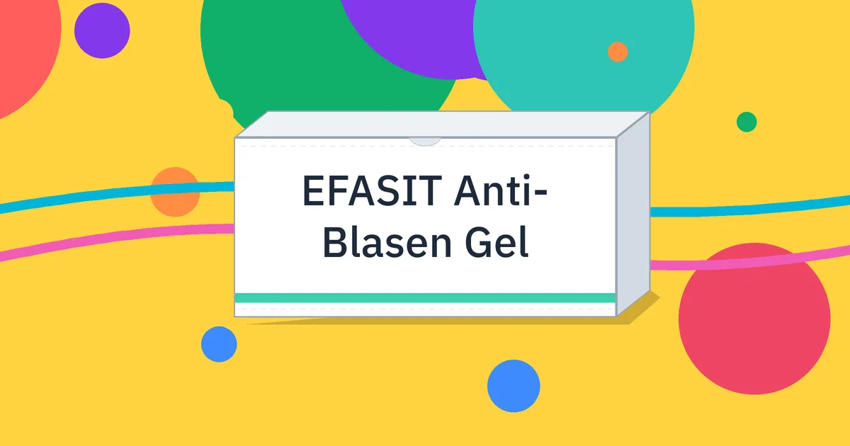 Symbolbild: Packung mit der Aufschrift EFASIT Anti-Blasen Gel (PZN 18255982) – Verfügbarkeit und Bezug in Apotheken in Frankfurt am Main