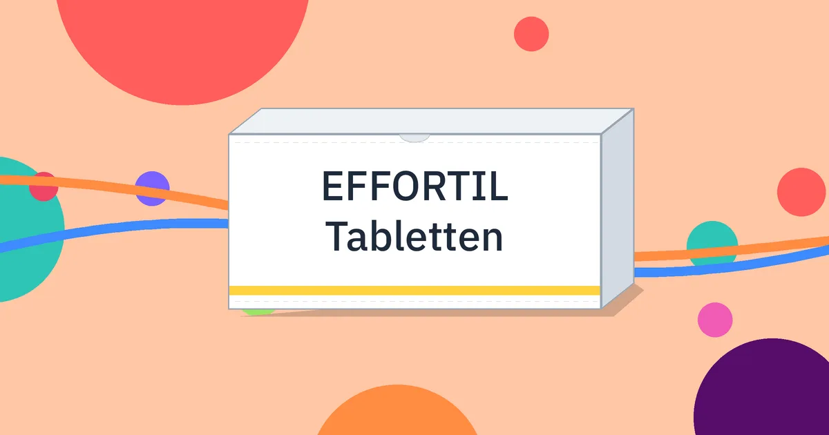 Symbolbild: Packung mit der Aufschrift EFFORTIL Tabletten (PZN 01327387) – Verfügbarkeit und Bezug in Apotheken in Frankfurt am Main