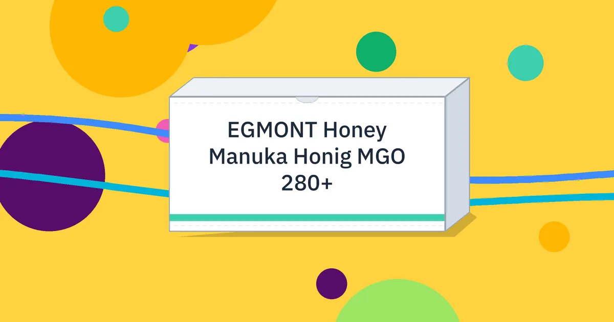 Symbolbild: Packung mit der Aufschrift EGMONT Honey Manuka Honig MGO 280+ (PZN 17637807) – Verfügbarkeit und Bezug in Apotheken in Frankfurt am Main