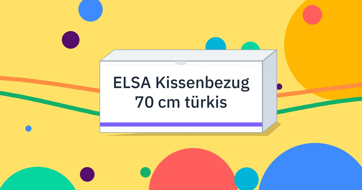Symbolbild: Packung mit der Aufschrift ELSA Kissenbezug 70 cm türkis (PZN 02816941) – Verfügbarkeit und Bezug in Apotheken in Frankfurt am Main
