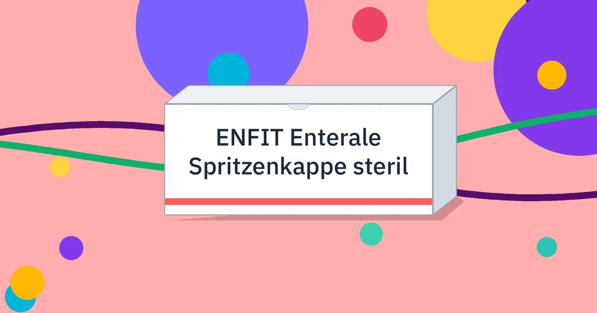 Symbolbild: Packung mit der Aufschrift ENFIT Enterale Spritzenkappe steril (PZN 16807727) – Verfügbarkeit und Bezug in Apotheken in Frankfurt am Main