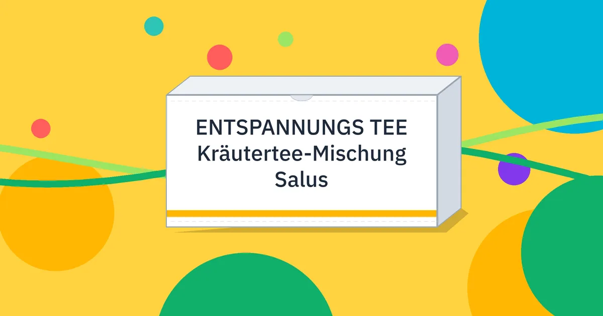 Symbolbild: Packung mit der Aufschrift ENTSPANNUNGS TEE Kräutertee-Mischung Salus (PZN 05351721) – Verfügbarkeit und Bezug in Apotheken in Frankfurt am Main