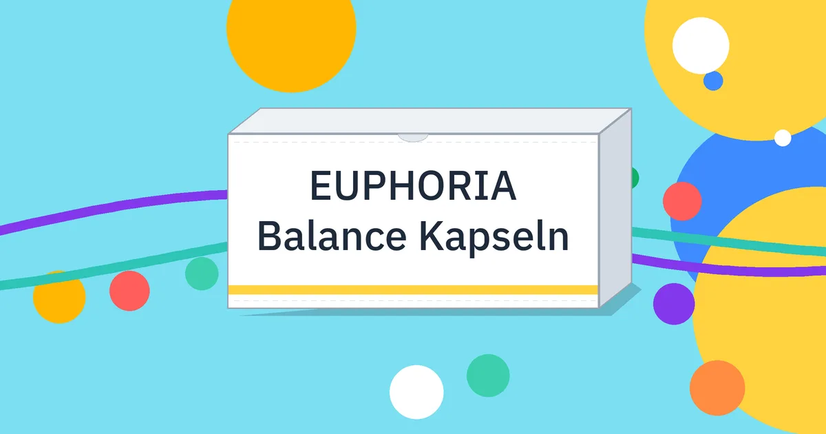 Symbolbild: Packung mit der Aufschrift EUPHORIA Balance Kapseln (PZN 19525484) – Verfügbarkeit und Bezug in Apotheken in Frankfurt am Main