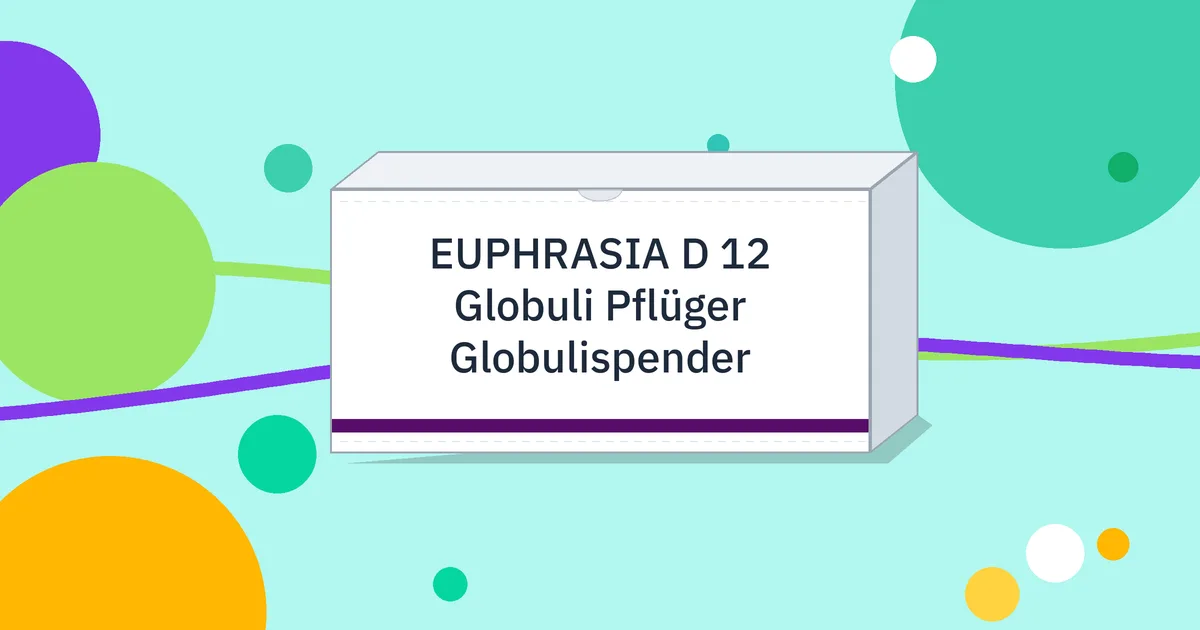 Symbolbild: Packung mit der Aufschrift EUPHRASIA D 12 Globuli Pflüger Globulispender (PZN 18757933) – Verfügbarkeit und Bezug in Apotheken in Frankfurt am Main