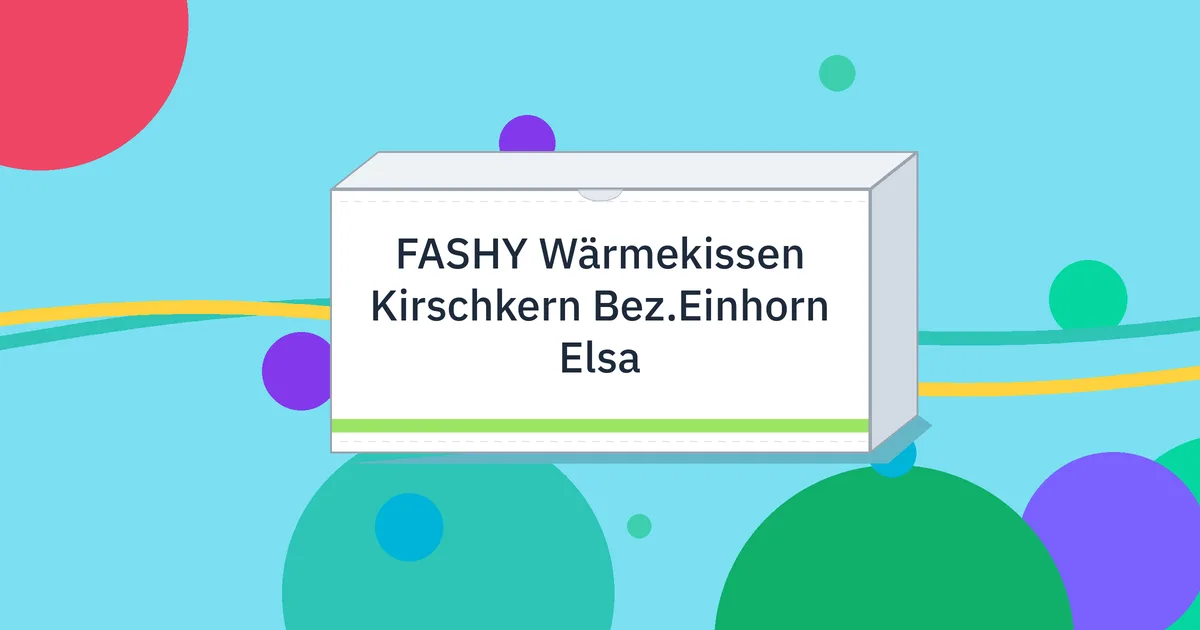 Symbolbild: Packung mit der Aufschrift FASHY Wärmekissen Kirschkern Bez.Einhorn Elsa (PZN 19682775) – Verfügbarkeit und Bezug in Apotheken in Frankfurt am Main
