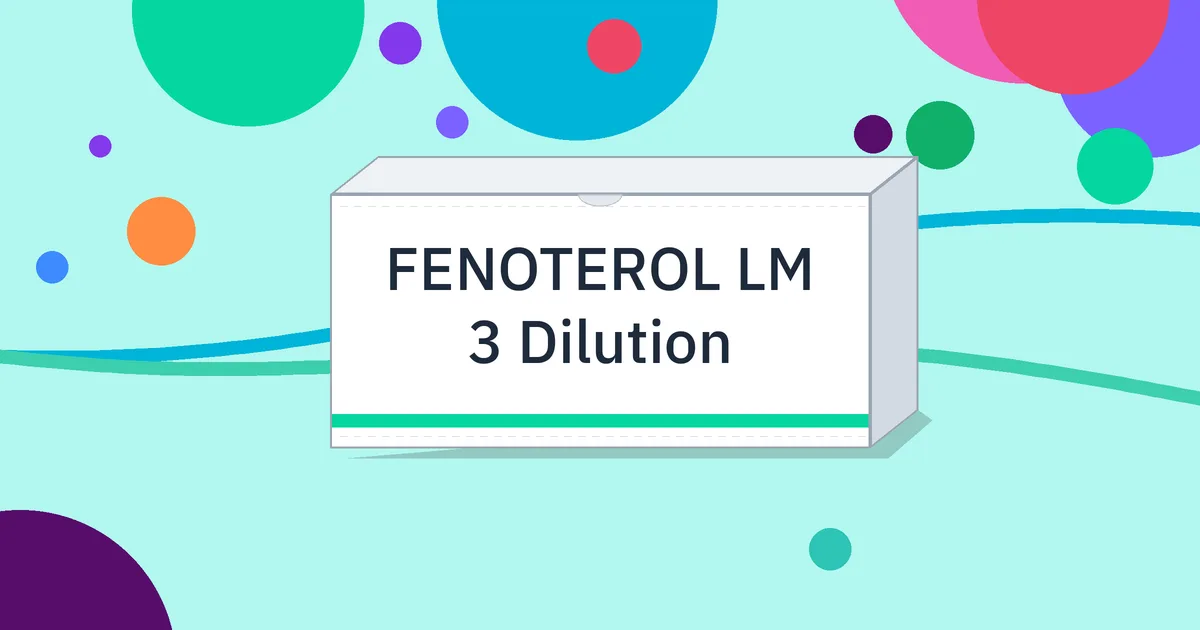 Symbolbild: Packung mit der Aufschrift FENOTEROL LM 3 Dilution (PZN 12846989) – Verfügbarkeit und Bezug in Apotheken in Frankfurt am Main