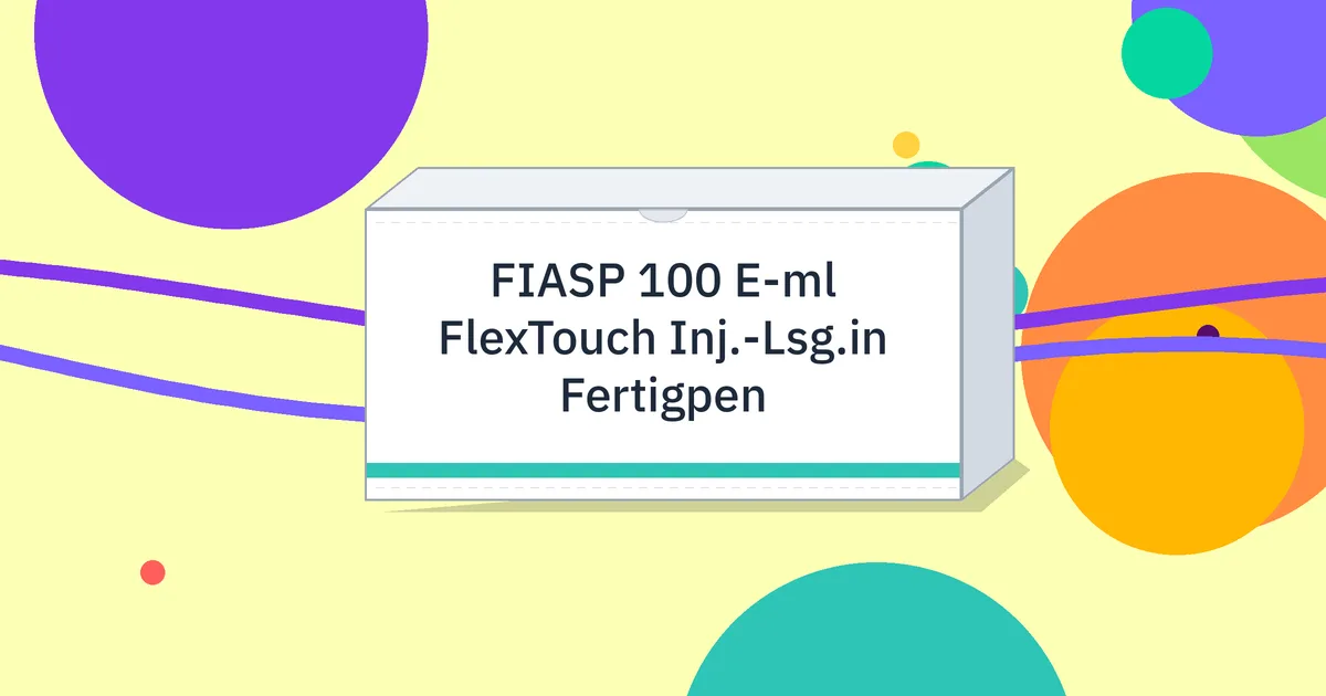Symbolbild: Packung mit der Aufschrift FIASP 100 E-ml FlexTouch Inj.-Lsg.in Fertigpen (PZN 12595151) – Verfügbarkeit und Bezug in Apotheken in Frankfurt am Main