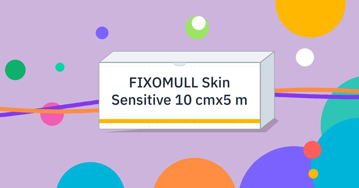 Symbolbild: Packung mit der Aufschrift FIXOMULL Skin Sensitive 10 cmx5 m (PZN 18166959) – Verfügbarkeit und Bezug in Apotheken in Frankfurt am Main