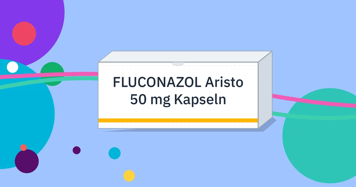Symbolbild: Packung mit der Aufschrift FLUCONAZOL Aristo 50 mg Kapseln (PZN 05507494) – Verfügbarkeit und Bezug in Apotheken in Frankfurt am Main