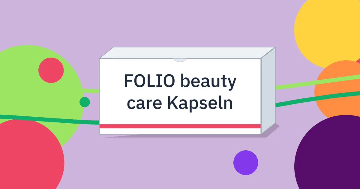 Symbolbild: Packung mit der Aufschrift FOLIO beauty care Kapseln (PZN 19630005) – Verfügbarkeit und Bezug in Apotheken in Frankfurt am Main