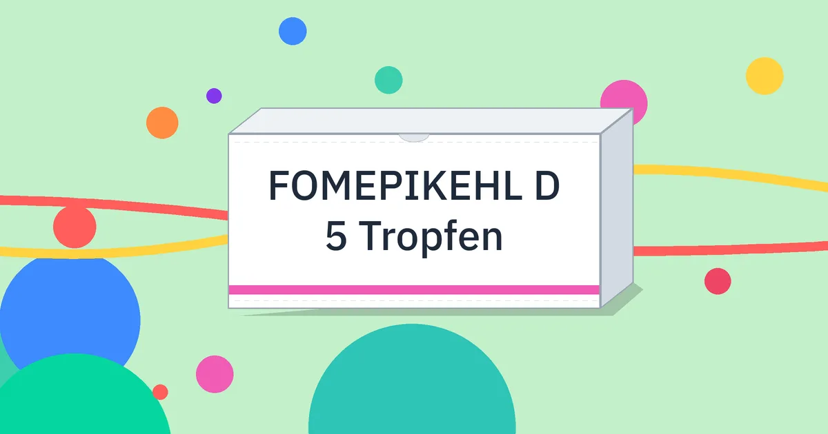 Symbolbild: Packung mit der Aufschrift FOMEPIKEHL D 5 Tropfen (PZN 03228086) – Verfügbarkeit und Bezug in Apotheken in Frankfurt am Main