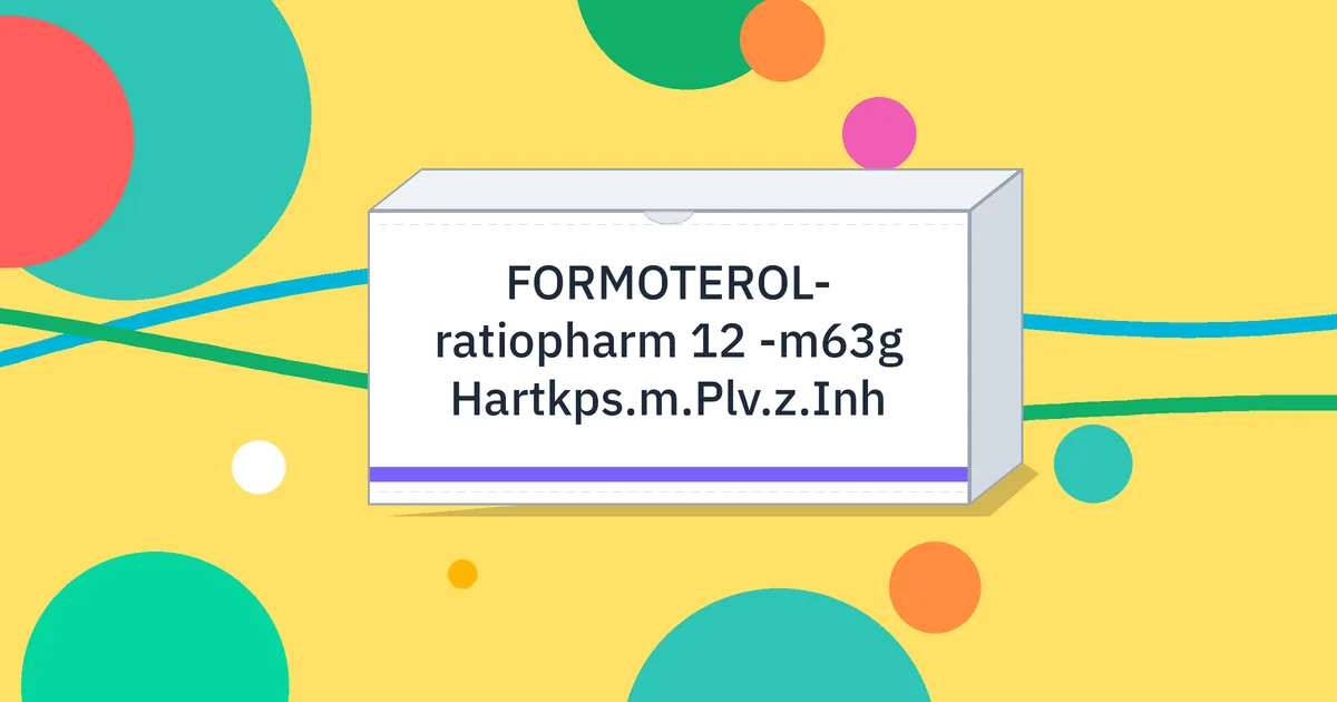 Symbolbild: Packung mit der Aufschrift FORMOTEROL-ratiopharm 12 -m63g Hartkps.m.Plv.z.Inh (PZN 12587909) – Verfügbarkeit und Bezug in Apotheken in Frankfurt am Main