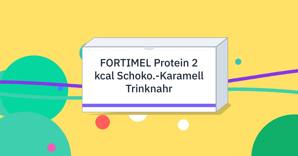 Symbolbild: Packung mit der Aufschrift FORTIMEL Protein 2 kcal Schoko.-Karamell Trinknahr (PZN 19751424) – Verfügbarkeit und Bezug in Apotheken in Frankfurt am Main