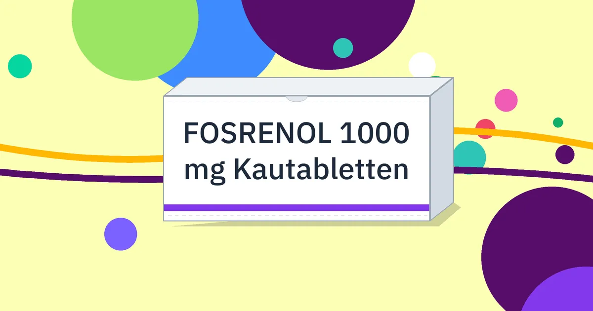 Symbolbild: Packung mit der Aufschrift FOSRENOL 1000 mg Kautabletten (PZN 03119687) – Verfügbarkeit und Bezug in Apotheken in Frankfurt am Main