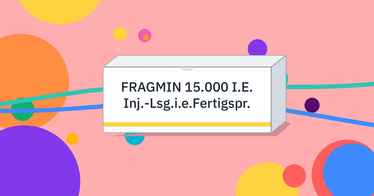 Symbolbild: Packung mit der Aufschrift FRAGMIN 15.000 I.E. Inj.-Lsg.i.e.Fertigspr. (PZN 11367732) – Verfügbarkeit und Bezug in Apotheken in Frankfurt am Main