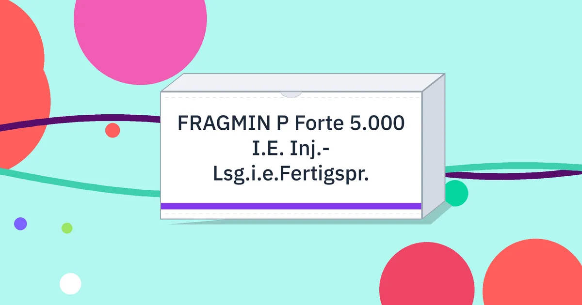 Symbolbild: Packung mit der Aufschrift FRAGMIN P Forte 5.000 I.E. Inj.-Lsg.i.e.Fertigspr. (PZN 13923410) – Verfügbarkeit und Bezug in Apotheken in Frankfurt am Main