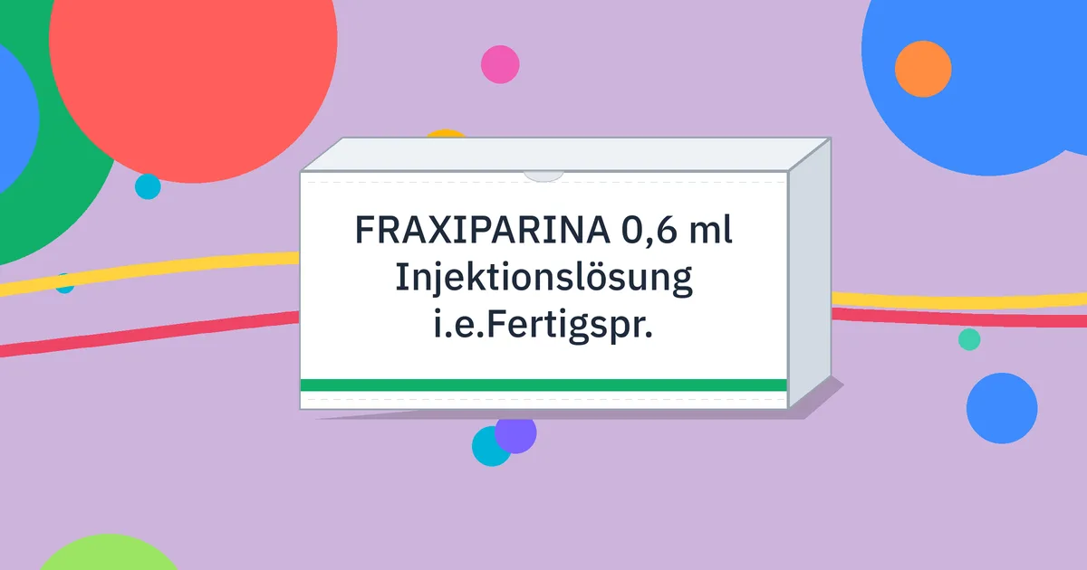 Symbolbild: Packung mit der Aufschrift FRAXIPARINA 0,6 ml Injektionslösung i.e.Fertigspr. (PZN 02561671) – Verfügbarkeit und Bezug in Apotheken in Frankfurt am Main