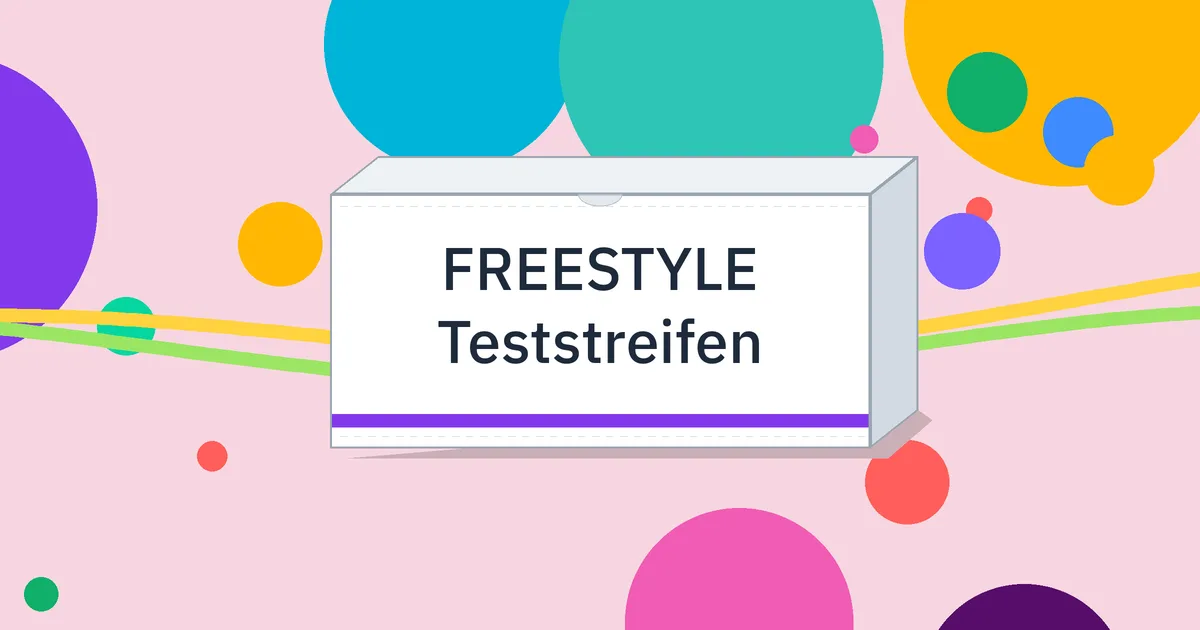 Symbolbild: Packung mit der Aufschrift FREESTYLE Teststreifen (PZN 01510654) – Verfügbarkeit und Bezug in Apotheken in Frankfurt am Main