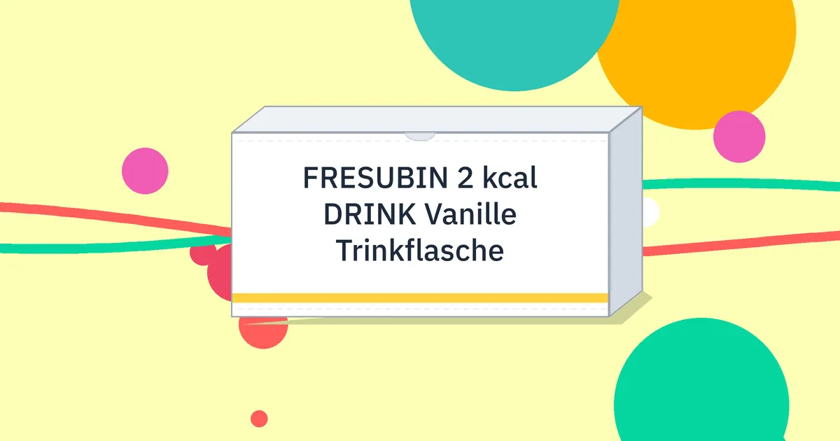 Symbolbild: Packung mit der Aufschrift FRESUBIN 2 kcal DRINK Vanille Trinkflasche (PZN 09700756) – Verfügbarkeit und Bezug in Apotheken in Frankfurt am Main