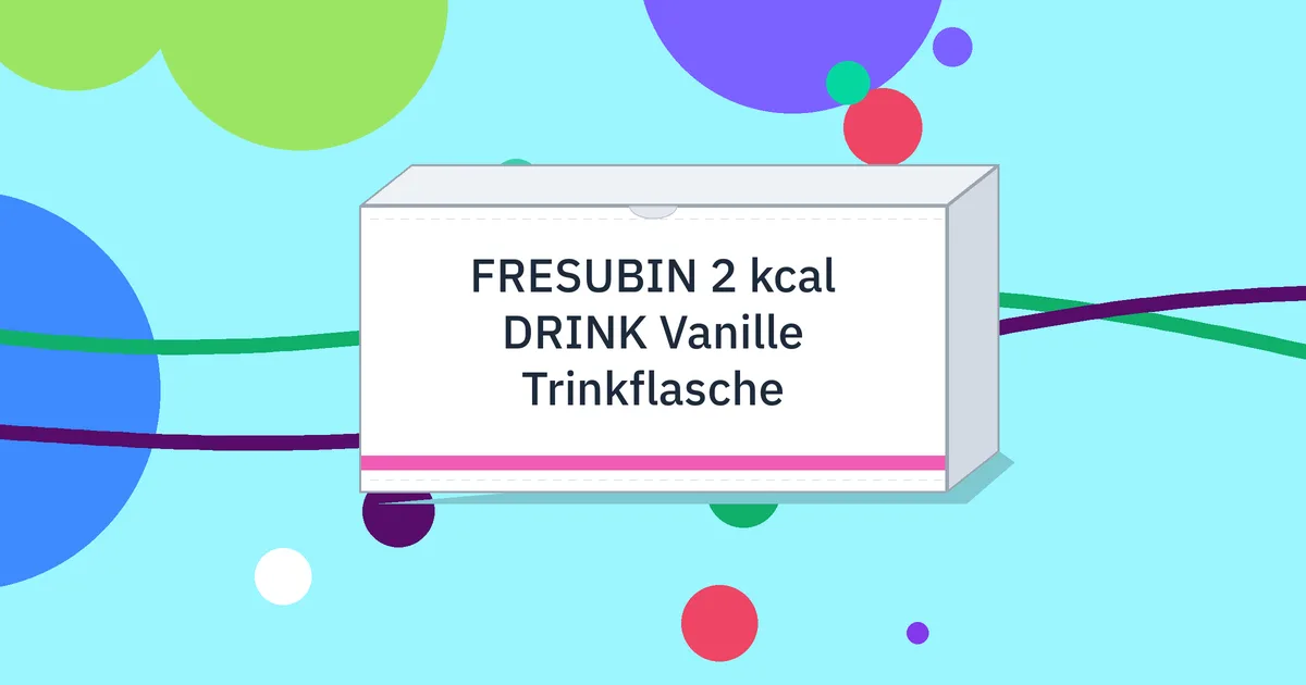 Symbolbild: Packung mit der Aufschrift FRESUBIN 2 kcal DRINK Vanille Trinkflasche (PZN 20191137) – Verfügbarkeit und Bezug in Apotheken in Frankfurt am Main