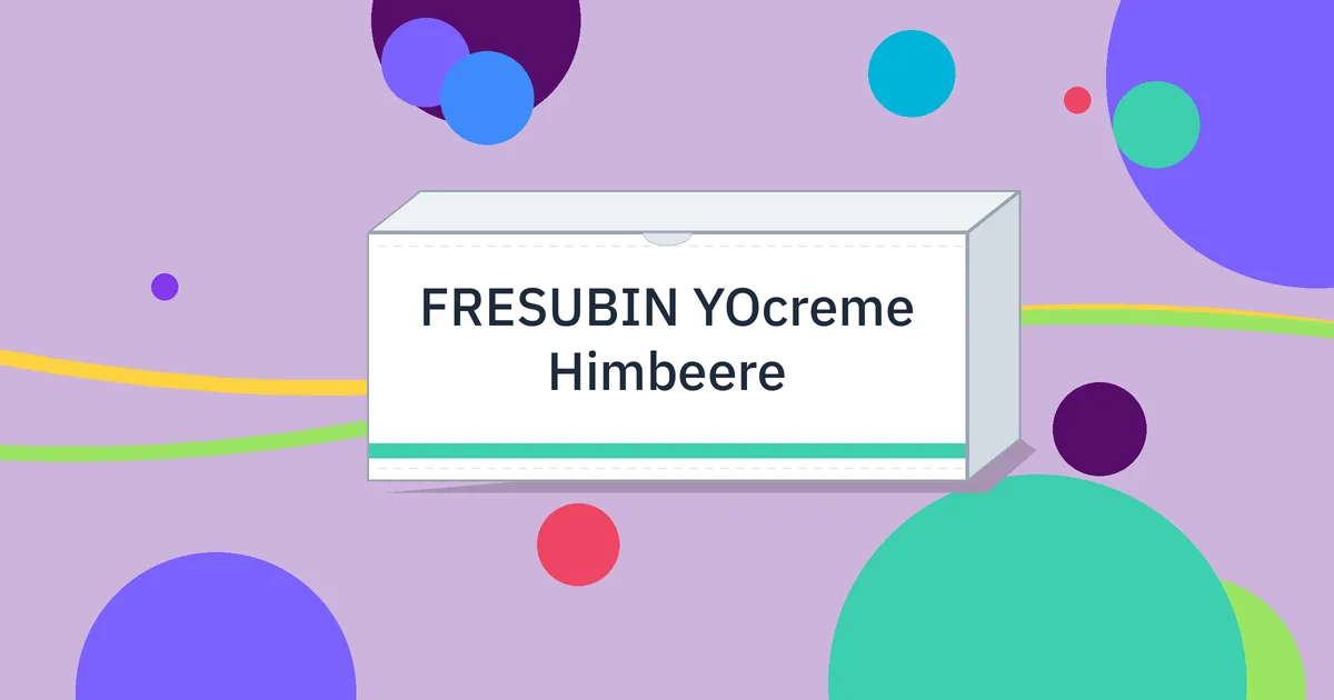 Symbolbild: Packung mit der Aufschrift FRESUBIN YOcreme Himbeere (PZN 11513688) – Verfügbarkeit und Bezug in Apotheken in Frankfurt am Main