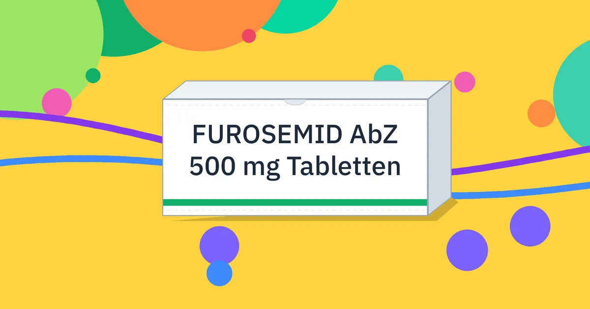 Symbolbild: Packung mit der Aufschrift FUROSEMID AbZ 500 mg Tabletten (PZN 01015854) – Verfügbarkeit und Bezug in Apotheken in Frankfurt am Main