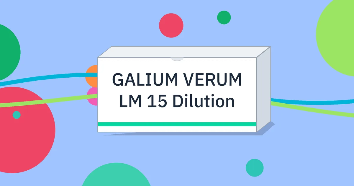 Symbolbild: Packung mit der Aufschrift GALIUM VERUM LM 15 Dilution (PZN 13497628) – Verfügbarkeit und Bezug in Apotheken in Frankfurt am Main