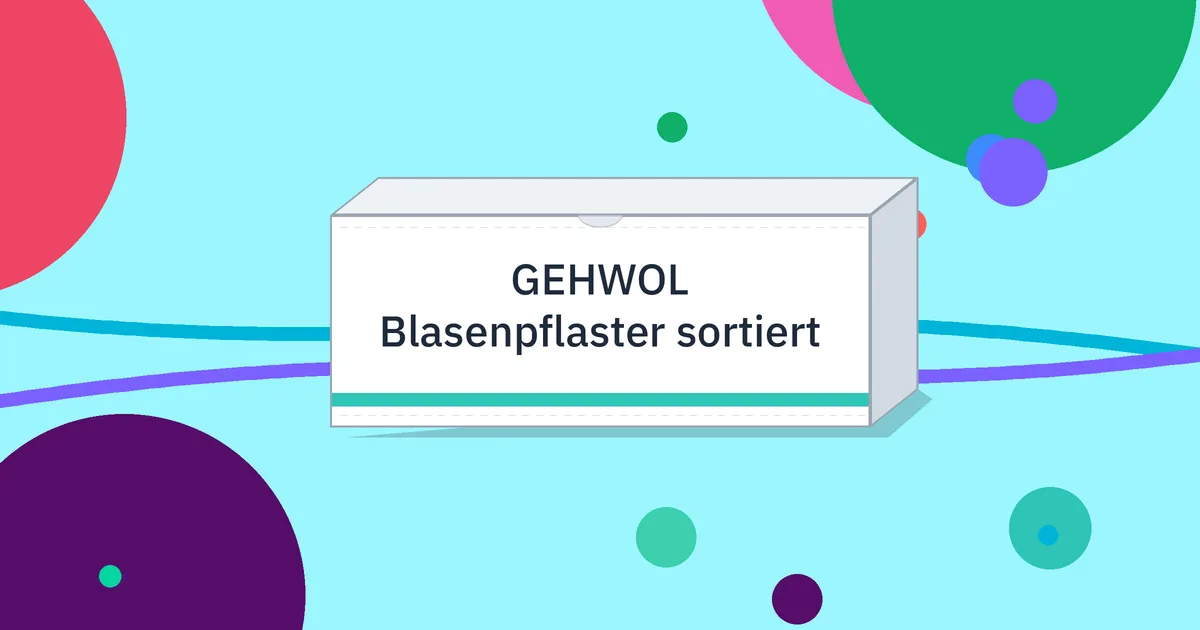 Symbolbild: Packung mit der Aufschrift GEHWOL Blasenpflaster sortiert (PZN 13475526) – Verfügbarkeit und Bezug in Apotheken in Frankfurt am Main