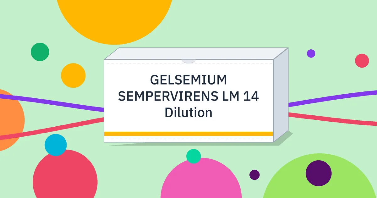 Symbolbild: Packung mit der Aufschrift GELSEMIUM SEMPERVIRENS LM 14 Dilution (PZN 12875784) – Verfügbarkeit und Bezug in Apotheken in Frankfurt am Main