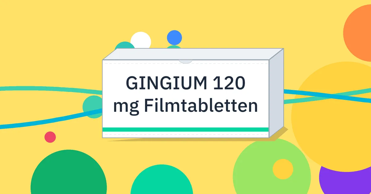 Symbolbild: Packung mit der Aufschrift GINGIUM 120 mg Filmtabletten (PZN 18850101) – Verfügbarkeit und Bezug in Apotheken in Frankfurt am Main