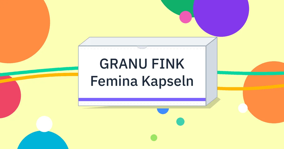 Symbolbild: Packung mit der Aufschrift GRANU FINK Femina Kapseln (PZN 03046327) – Verfügbarkeit und Bezug in Apotheken in Frankfurt am Main