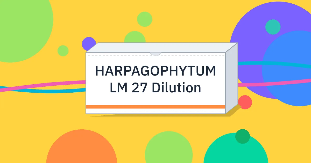 Symbolbild: Packung mit der Aufschrift HARPAGOPHYTUM LM 27 Dilution (PZN 13550860) – Verfügbarkeit und Bezug in Apotheken in Frankfurt am Main