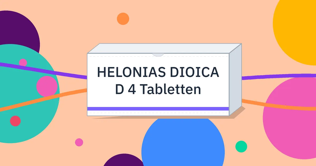 Symbolbild: Packung mit der Aufschrift HELONIAS DIOICA D 4 Tabletten (PZN 02631348) – Verfügbarkeit und Bezug in Apotheken in Frankfurt am Main