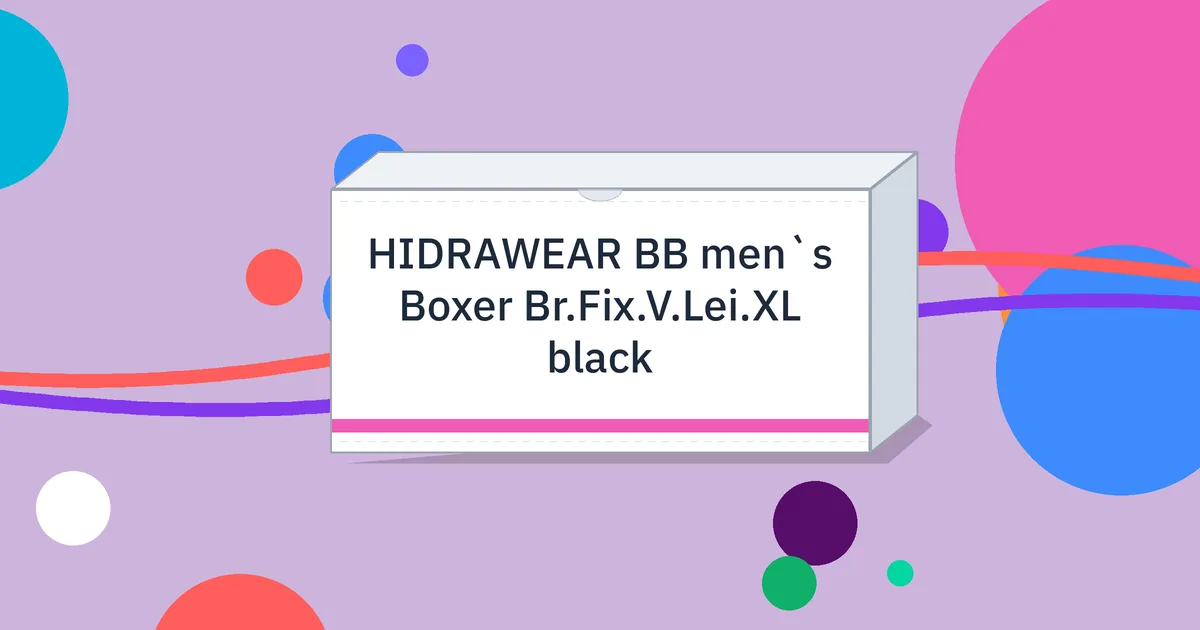 Symbolbild: Packung mit der Aufschrift HIDRAWEAR BB men`s Boxer Br.Fix.V.Lei.XL black (PZN 20833707) – Verfügbarkeit und Bezug in Apotheken in Frankfurt am Main