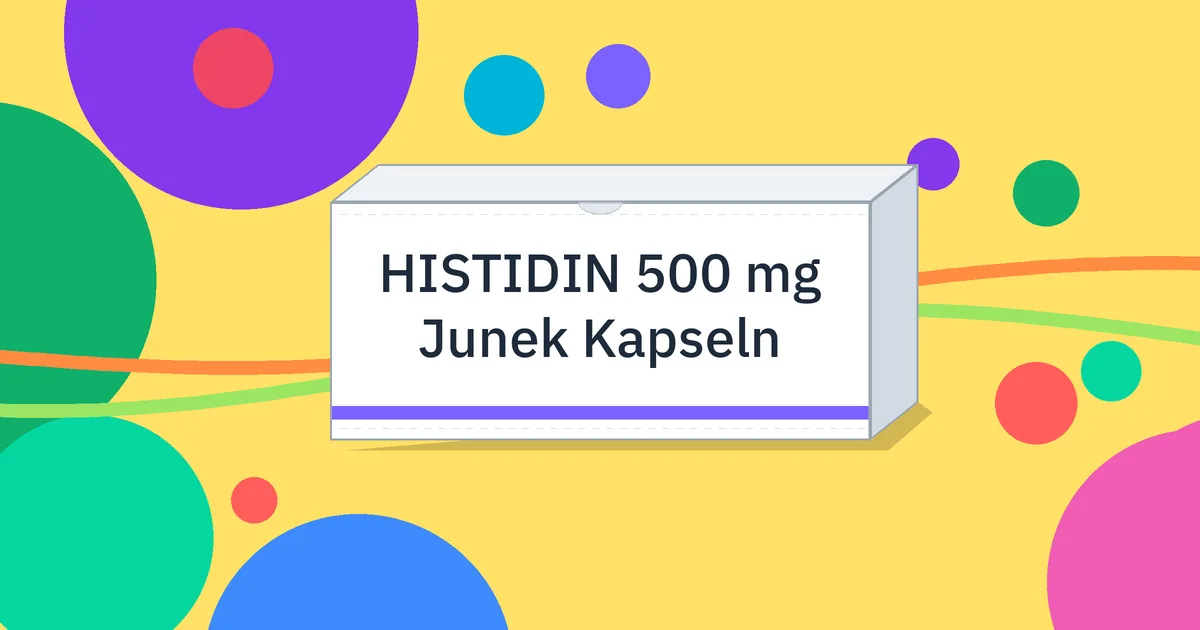 Symbolbild: Packung mit der Aufschrift HISTIDIN 500 mg Junek Kapseln (PZN 00133511) – Verfügbarkeit und Bezug in Apotheken in Frankfurt am Main