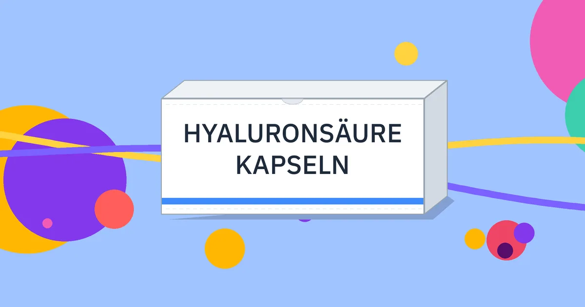 Symbolbild: Packung mit der Aufschrift HYALURONSÄURE KAPSELN (PZN 15879802) – Verfügbarkeit und Bezug in Apotheken in Frankfurt am Main
