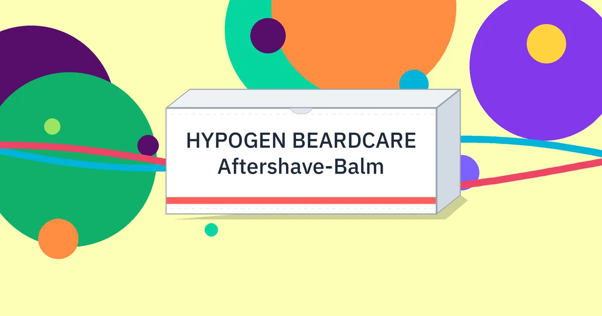 Symbolbild: Packung mit der Aufschrift HYPOGEN BEARDCARE Aftershave-Balm (PZN 19377003) – Verfügbarkeit und Bezug in Apotheken in Frankfurt am Main