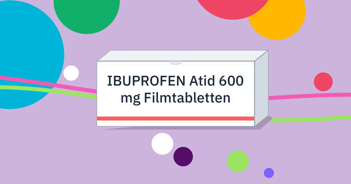 Symbolbild: Packung mit der Aufschrift IBUPROFEN Atid 600 mg Filmtabletten (PZN 07296593) – Verfügbarkeit und Bezug in Apotheken in Frankfurt am Main