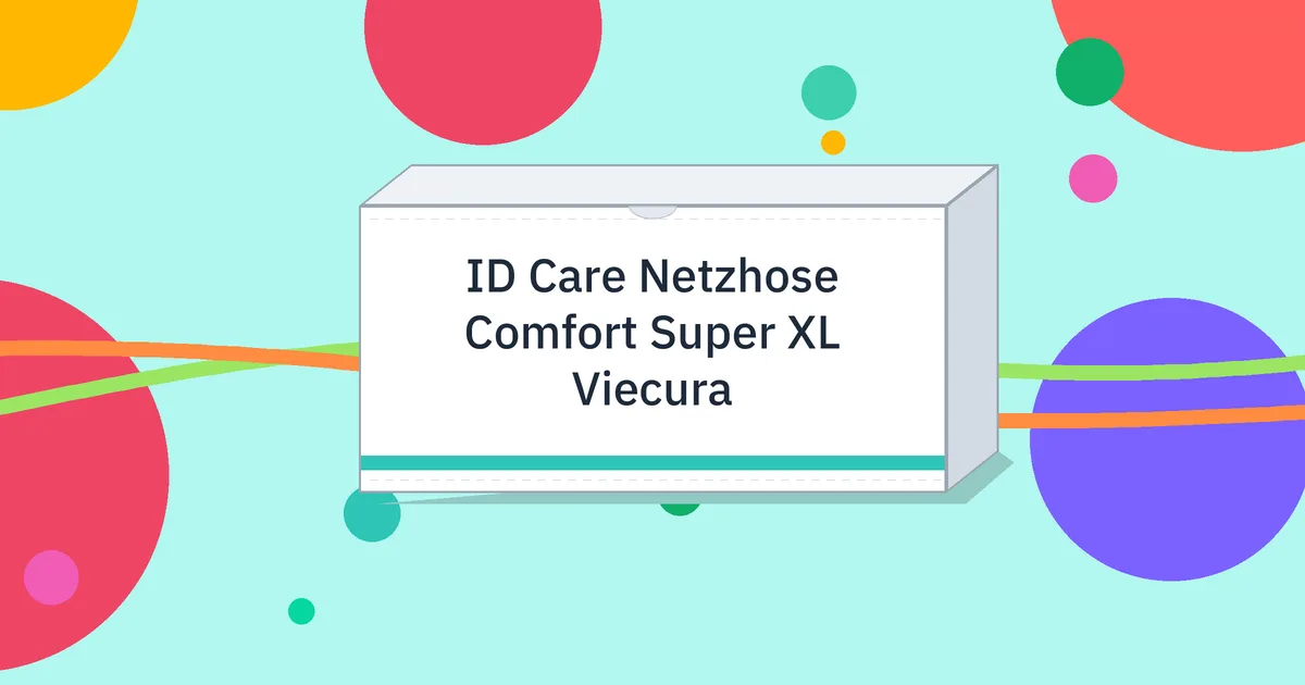 Symbolbild: Packung mit der Aufschrift ID Care Netzhose Comfort Super XL Viecura (PZN 19306658) – Verfügbarkeit und Bezug in Apotheken in Frankfurt am Main