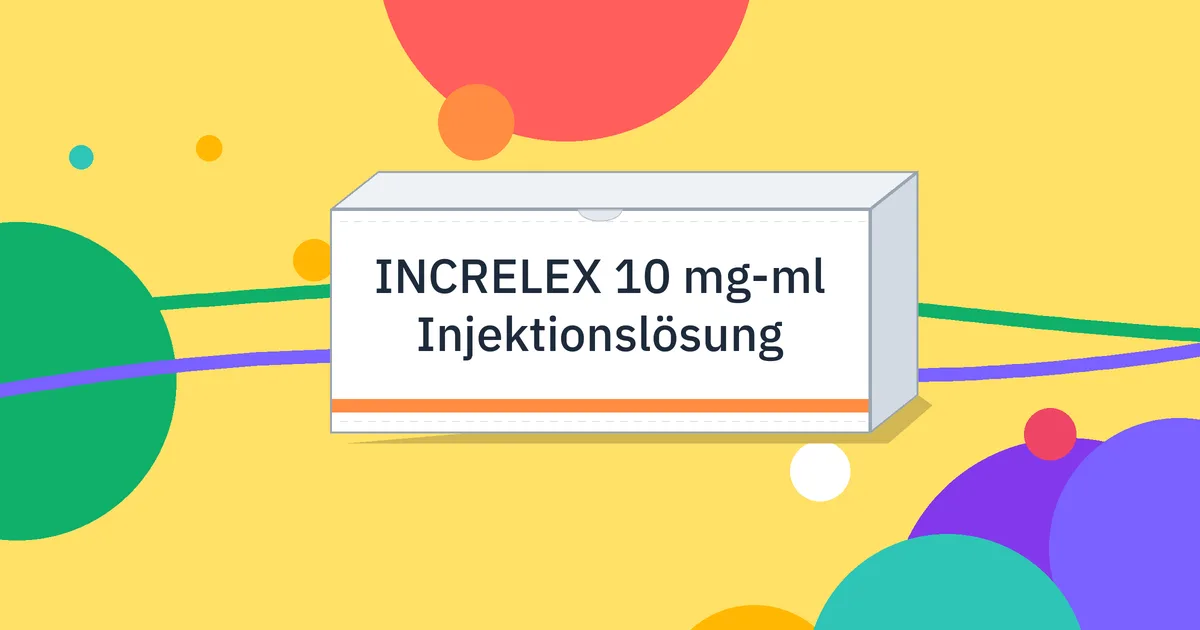 Symbolbild: Packung mit der Aufschrift INCRELEX 10 mg-ml Injektionslösung (PZN 03721355) – Verfügbarkeit und Bezug in Apotheken in Frankfurt am Main
