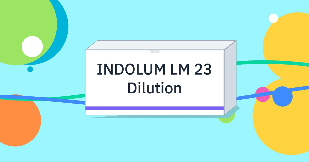 Symbolbild: Packung mit der Aufschrift INDOLUM LM 23 Dilution (PZN 13560120) – Verfügbarkeit und Bezug in Apotheken in Frankfurt am Main