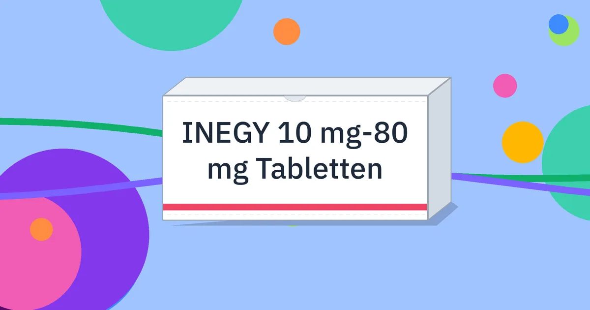 Symbolbild: Packung mit der Aufschrift INEGY 10 mg-80 mg Tabletten (PZN 00761118) – Verfügbarkeit und Bezug in Apotheken in Frankfurt am Main