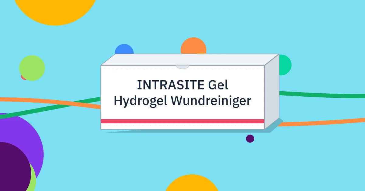 Symbolbild: Packung mit der Aufschrift INTRASITE Gel Hydrogel Wundreiniger (PZN 18034726) – Verfügbarkeit und Bezug in Apotheken in Frankfurt am Main